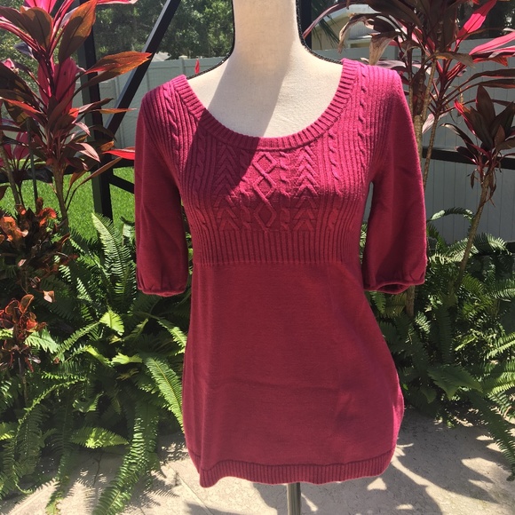 Apt. 9 | Sweaters | Apt 9 Raspberry Scooped Neck Knit Sweater | Poshmark